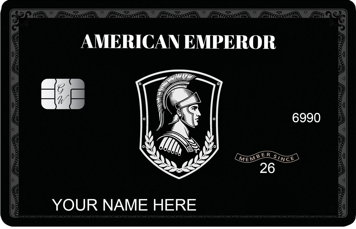 Black Centurion AMEX Metal Card Pakistan | Custom Bank Card – Gold Wraps